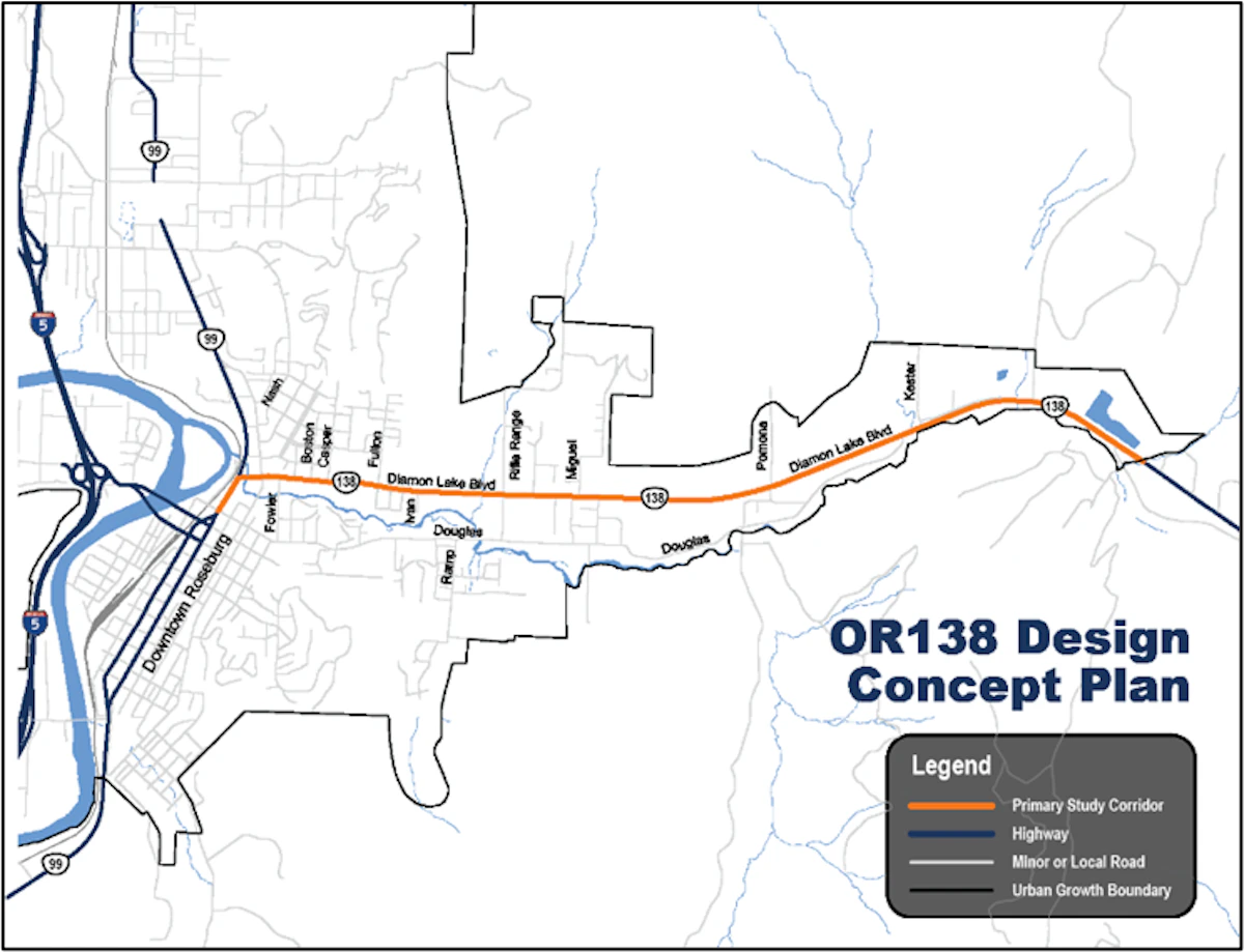 ODOT Seeking Community Input on OR 138 Design Concept Plan